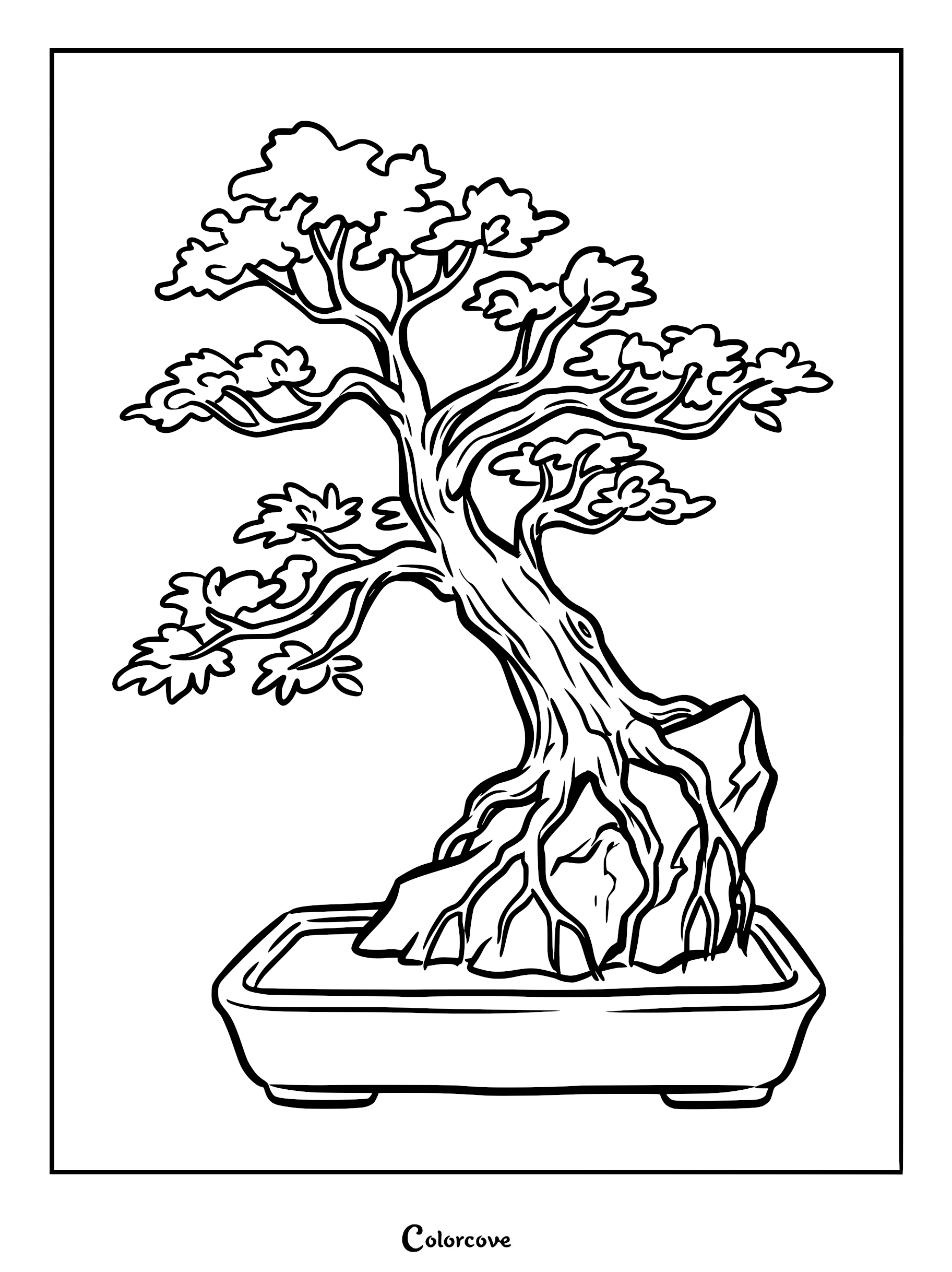 47 Free Bonsai Coloring Pages: Aesthetic Zen Art Therapy - The Color Cove