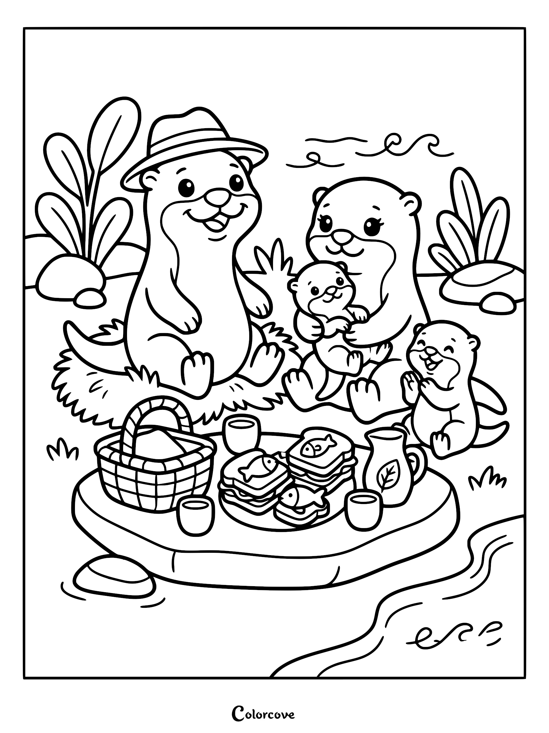 63 Cute Otter Coloring Pages: Whimsical River Life Art - The Color Cove