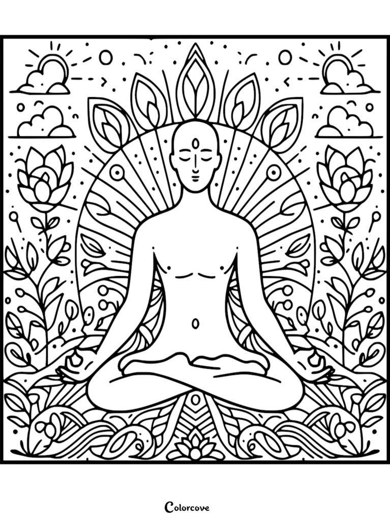 28 Free Meditation Coloring Pages - The Color Cove